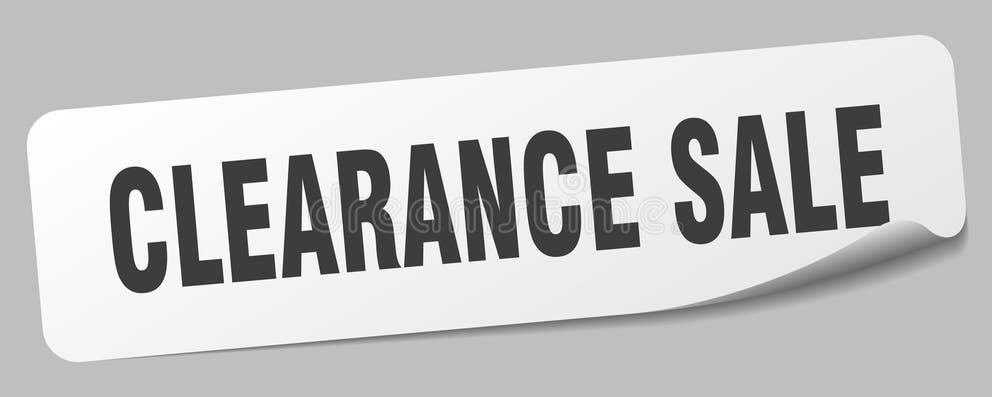 Clearance Sale Sticker. Clearance Sale Label Stock Vector ...