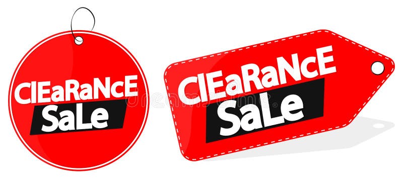 Clearance Sale Tags Design Template, Discount Banners, Vector ...