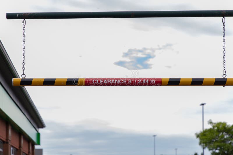 Clearance Sign for Cars. Maximum Height Allowed for Vehicles. Stock ...