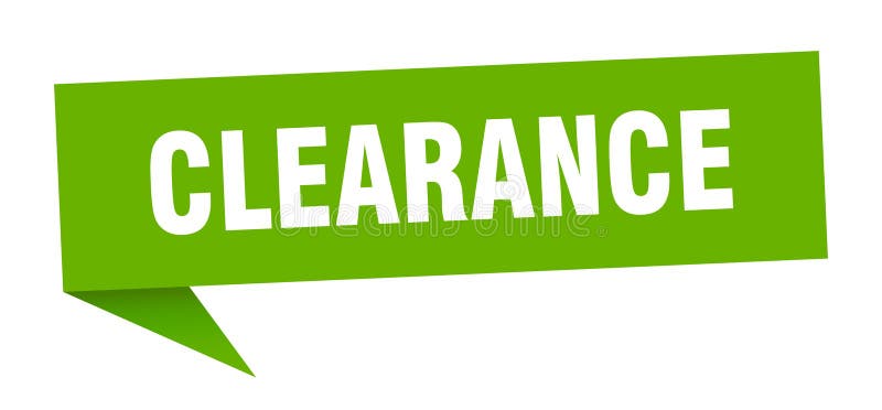 Clearance speech bubble. stock vector. Illustration of template - 153527523