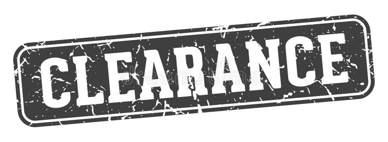 Clearance Rectangular Sign. Clearance Stamp Stock Vector - Illustration ...