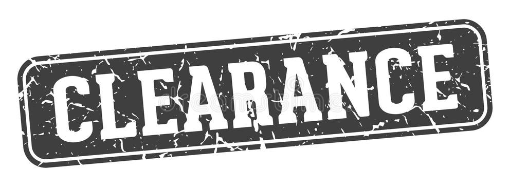 Clearance Rectangular Sign. Clearance Stamp Stock Vector - Illustration ...