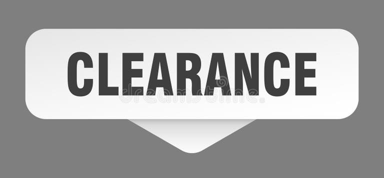 Clearance Sticker. Clearance Sign Isolated on Gray Background Stock ...