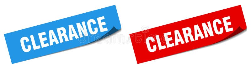 Clearance Sticker. Clearance Sign Set Stock Vector - Illustration of ...