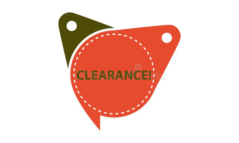 Clearance Tag Template Isolated Stock Vector - Illustration of offer ...