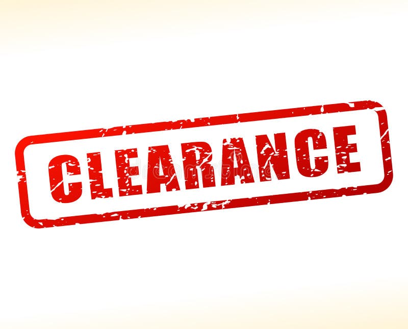 CLEARANCE Text on Red Trapeze Stamp Sign Stock Illustration ...