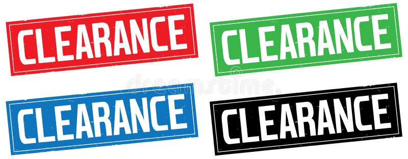CLEARANCE Text, on Rectangle Stamp Sign. Stock Illustration ...