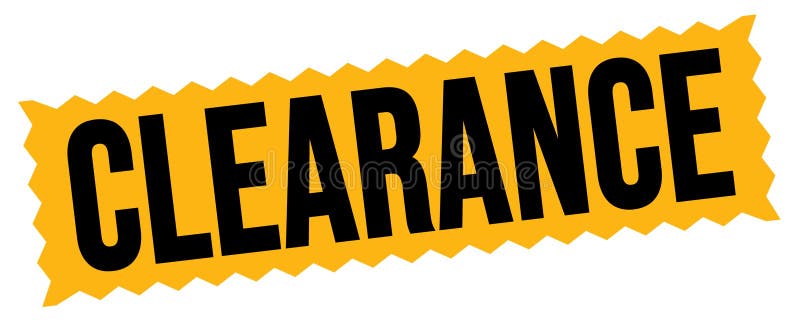 CLEARANCE Text Written on Orange-black Zig-zag Stamp Stock Illustration ...