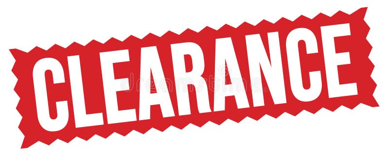 CLEARANCE Text Written on Red Stamp Sign Stock Illustration ...