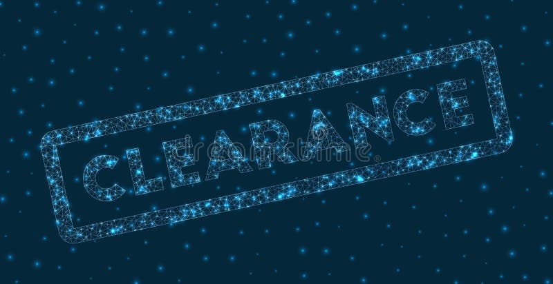 Clearance Word in Digital Style. Stock Vector - Illustration of badge ...