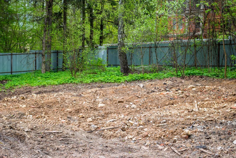 Cleared Construction Site after the Demolition of the Old Building ...