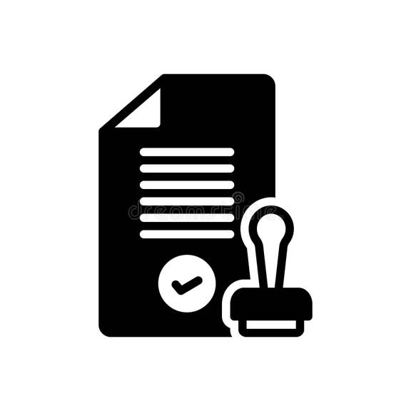 Black Solid Icon for Cleared, Processed and Cleared Stock Vector ...