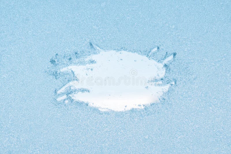 Cleared Place for Writing on Frosted Glass Stock Photo - Image of ...