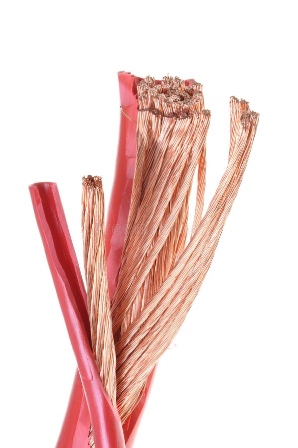 Cleared red copper cable stock image. Image of supply - 29448203