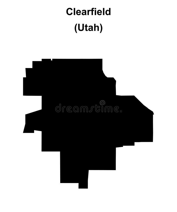 Clearfield outline map stock vector. Illustration of contour - 357613277