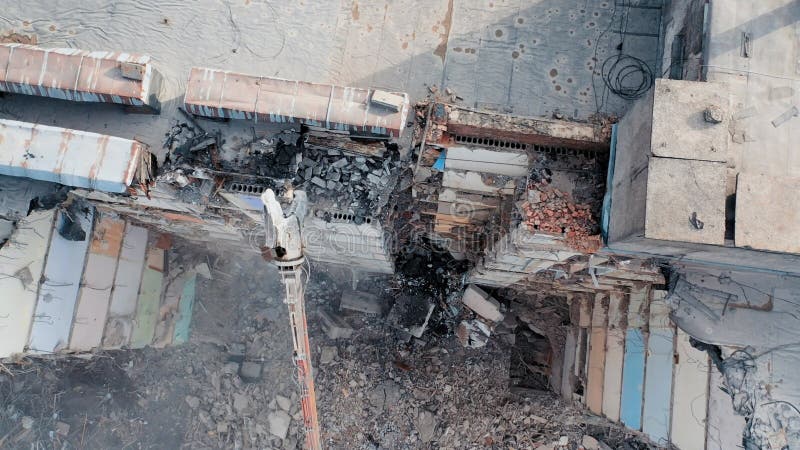 Clearing Damage on a Construction Site Using Special Equipment for a ...