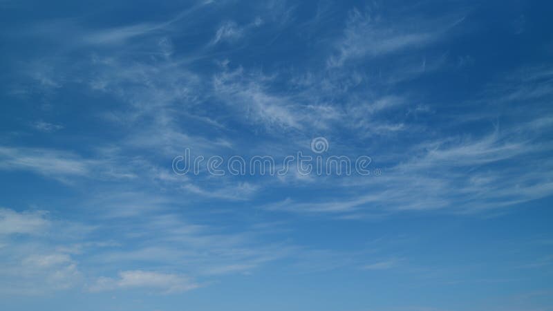 Clearing Day and Good Windy Weather. Blue Sky and Light Fluffy Clouds ...