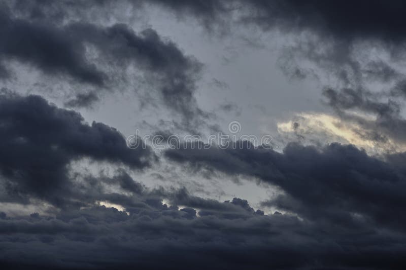 Clearing Sky after Rain.Natura Background, Clouds at Sunset. Stock ...