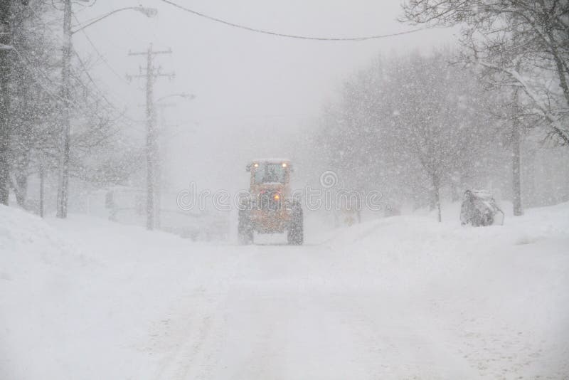 Clearing Snow stock image. Image of snow, removal, loader - 17796359