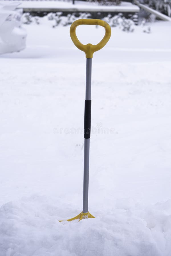 Clearing Snow from Driveway after Heavy Winter Storm Stock Image ...