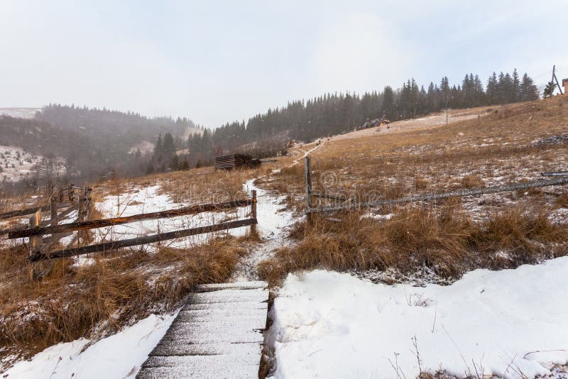 Clearing Snow Storm in the Rocky Mountains Stock Image - Image of ...