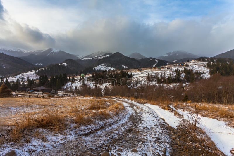 Clearing Snow Storm in the Rocky Mountains Stock Image - Image of ...