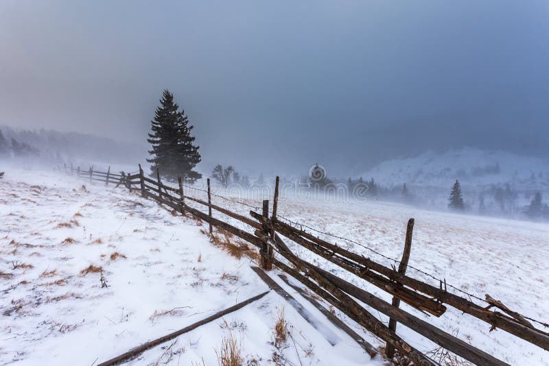 Clearing Snow Storm in the Rocky Mountains Stock Image - Image of ...