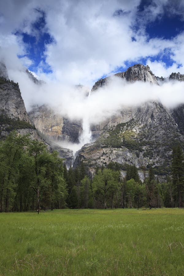 Clearing Storm Over Yosemite Valley Stock Image - Image of meadow ...