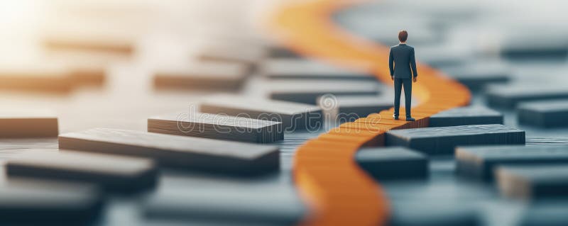 Clearly Defined Goals on a Vision Board, Pathway To Success, 3D ...