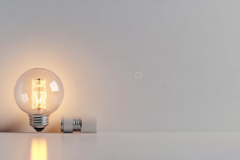 A Clearly Designed Light Bulb Showcasing Its Filament and Simple Wiring ...