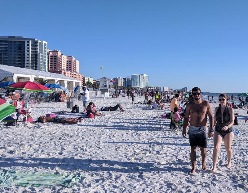 Fun And Sun On Clearwater Beach Fl Editorial Stock Photo - Image of ...