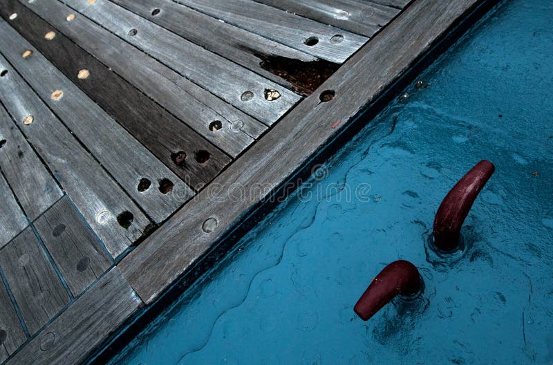A Cleat Hitch on the Deck of a World War II Battleship Stock Photo ...