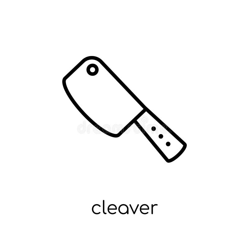 Cleaver Icon Vector Isolated on White Background, Logo Concept O Stock ...