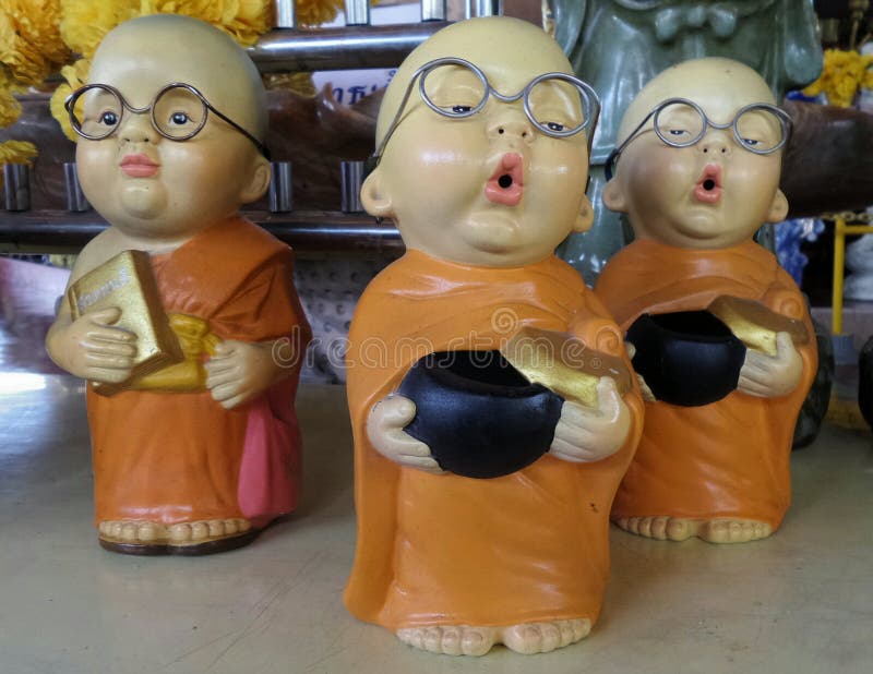 Cleaver Little Buddhist Monk Dolls Stock Image - Image of monk, sleepy ...