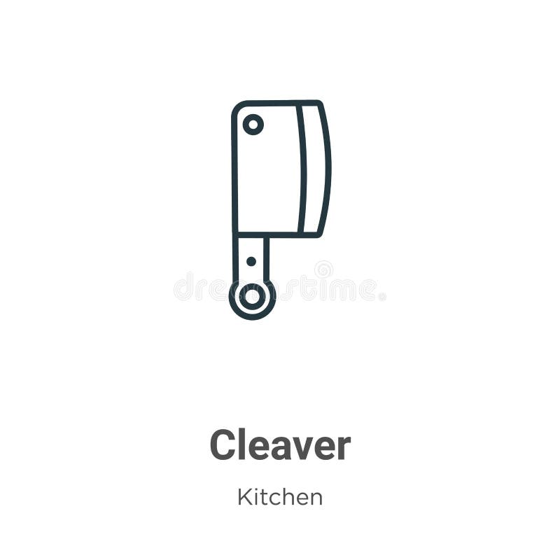 Cleaver Outline and Filled Vector Icon Sign Symbol Stock Vector - Illustration of collection ...