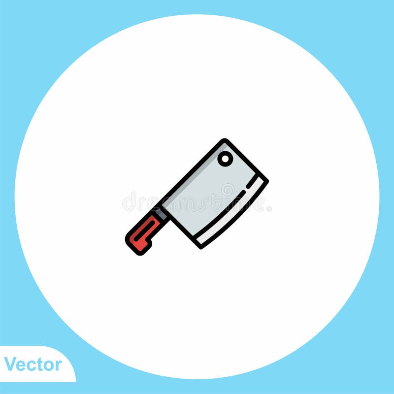 Cleaver Vector Icon Sign Symbol Stock Illustration - Illustration of ...