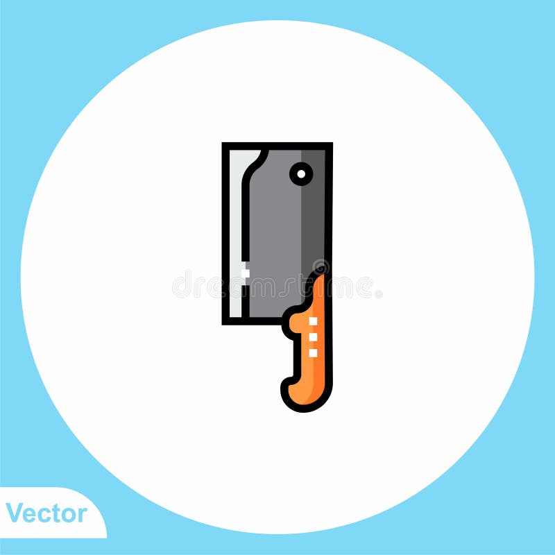 Cleaver Vector Icon Sign Symbol Stock Illustration - Illustration of ...