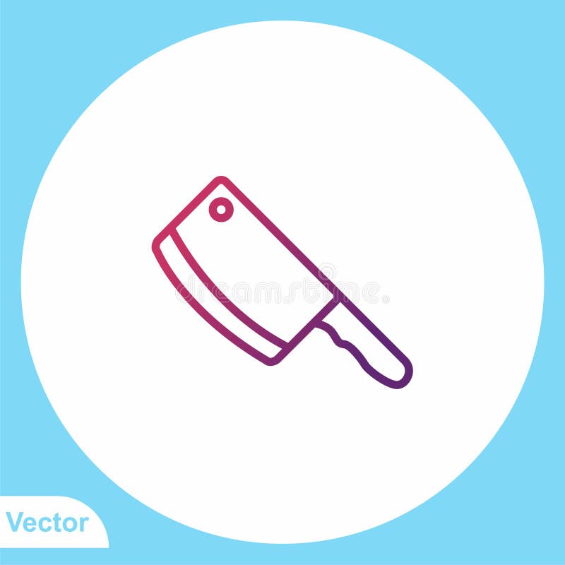 Cleaver Vector Icon Sign Symbol Stock Illustration - Illustration of ...