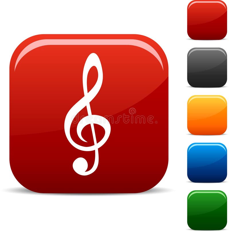 Clef icons. stock vector. Illustration of sign, glossy - 11738003