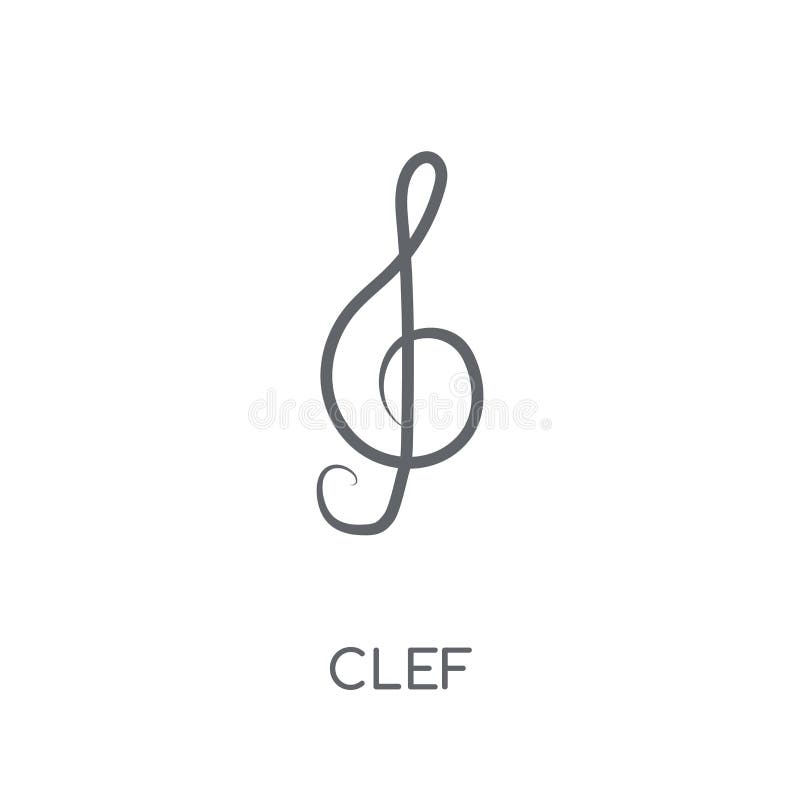 Clef Linear Icon. Modern Outline Clef Logo Concept on White Back Stock ...
