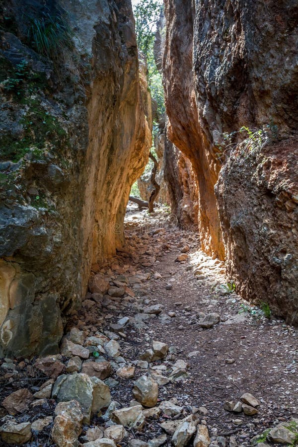 The Cleft in the Mountain in Israel Stock Photo - Image of hike, cleft ...