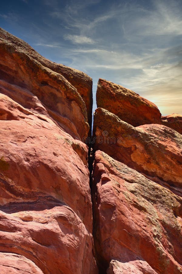 Cleft in Rock stock photo. Image of cliff, drought, hills - 28753678