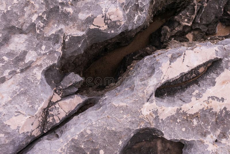 Cleft in the Rocks Top View Stock Photo - Image of material, rift ...