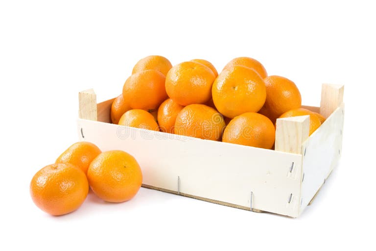 Clementines in wooden box stock image. Image of heap - 17053223
