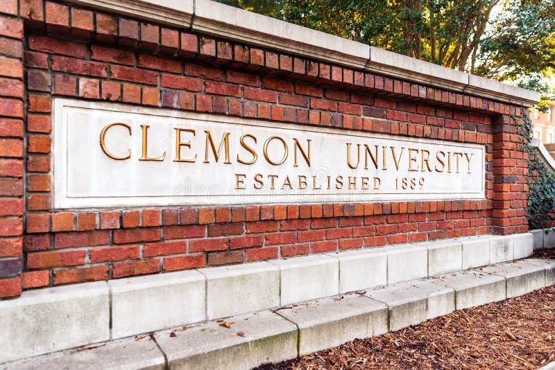 Clemson University Sign in Clemson, SC Editorial Stock Photo - Image of ...