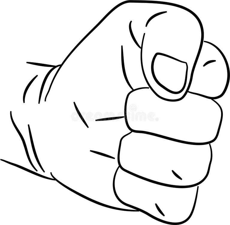 Clenched Fist Line Drawing Stock Illustrations – 372 Clenched Fist Line ...