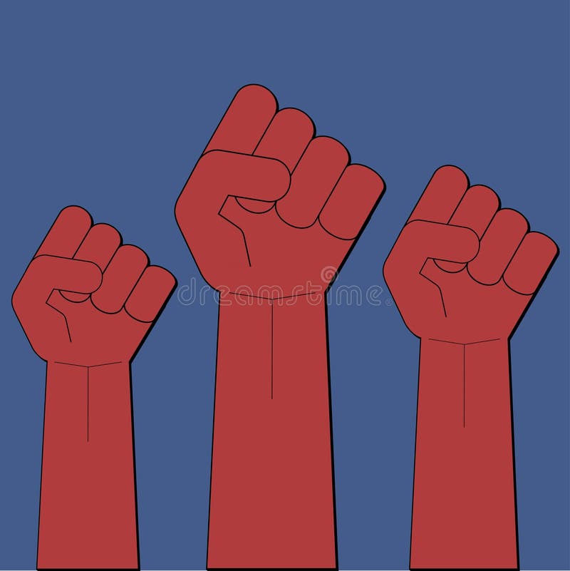 Clenched fist protest stock vector. Illustration of hand - 85177668
