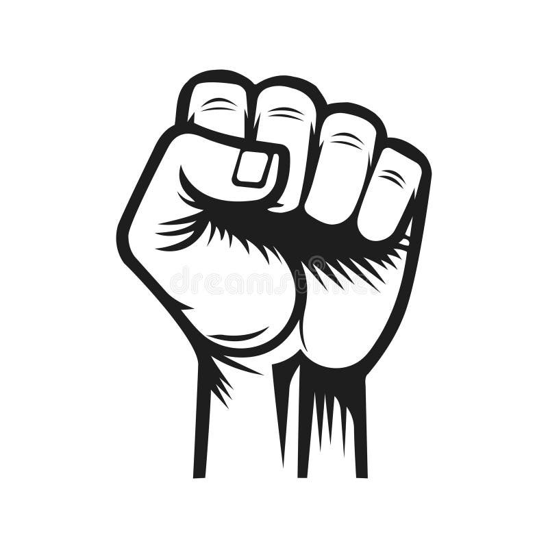 Clenched Fist Silhouette Vector Stock Vector - Illustration of vector ...
