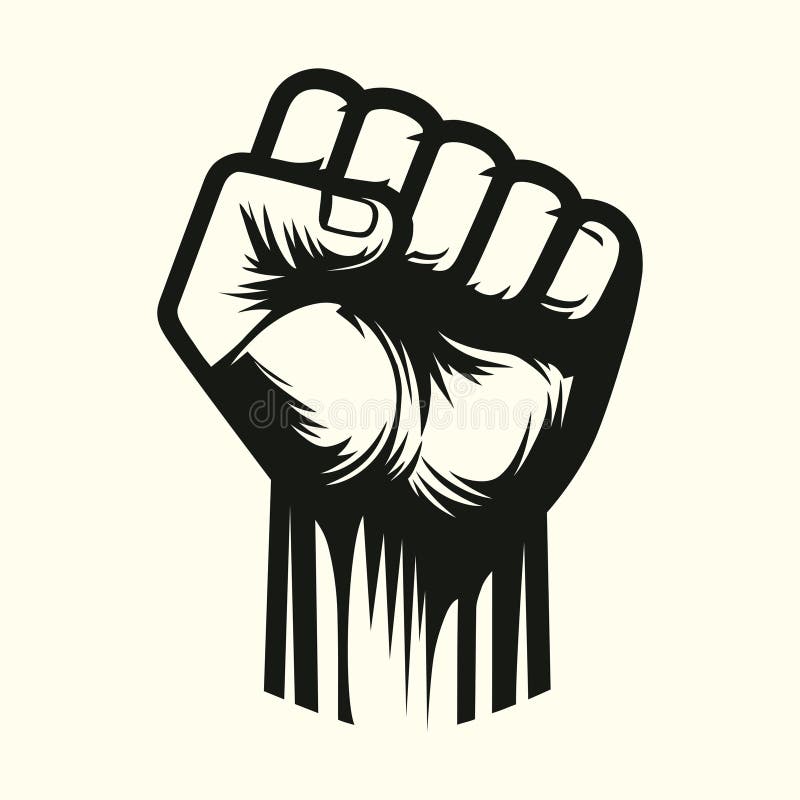 Clenched Fist Silhouette Vector Illustration Stock Illustration ...