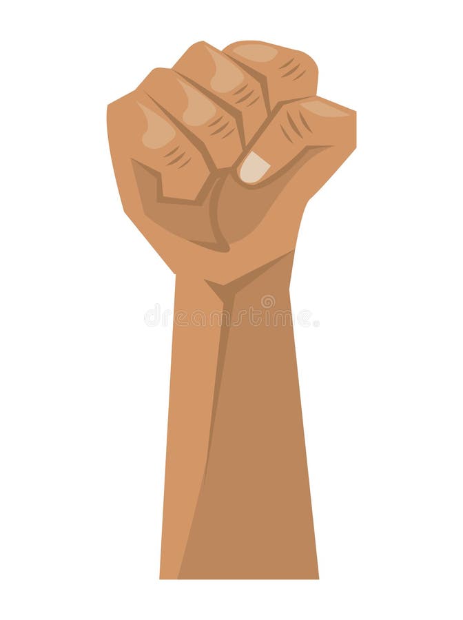 Clenched hand human stock vector. Illustration of punch - 226115265